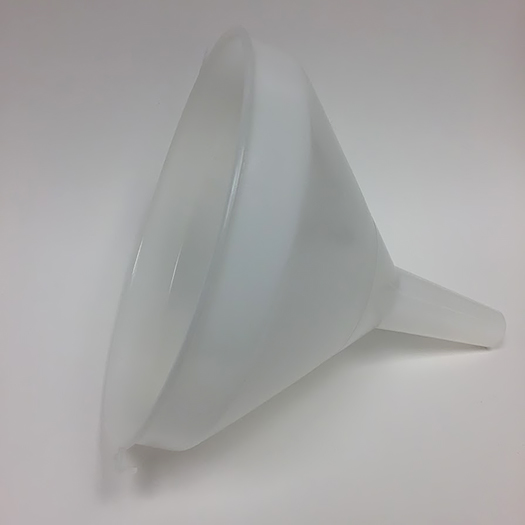 Funnel, white plastic, 10 Round | The Beverage People
